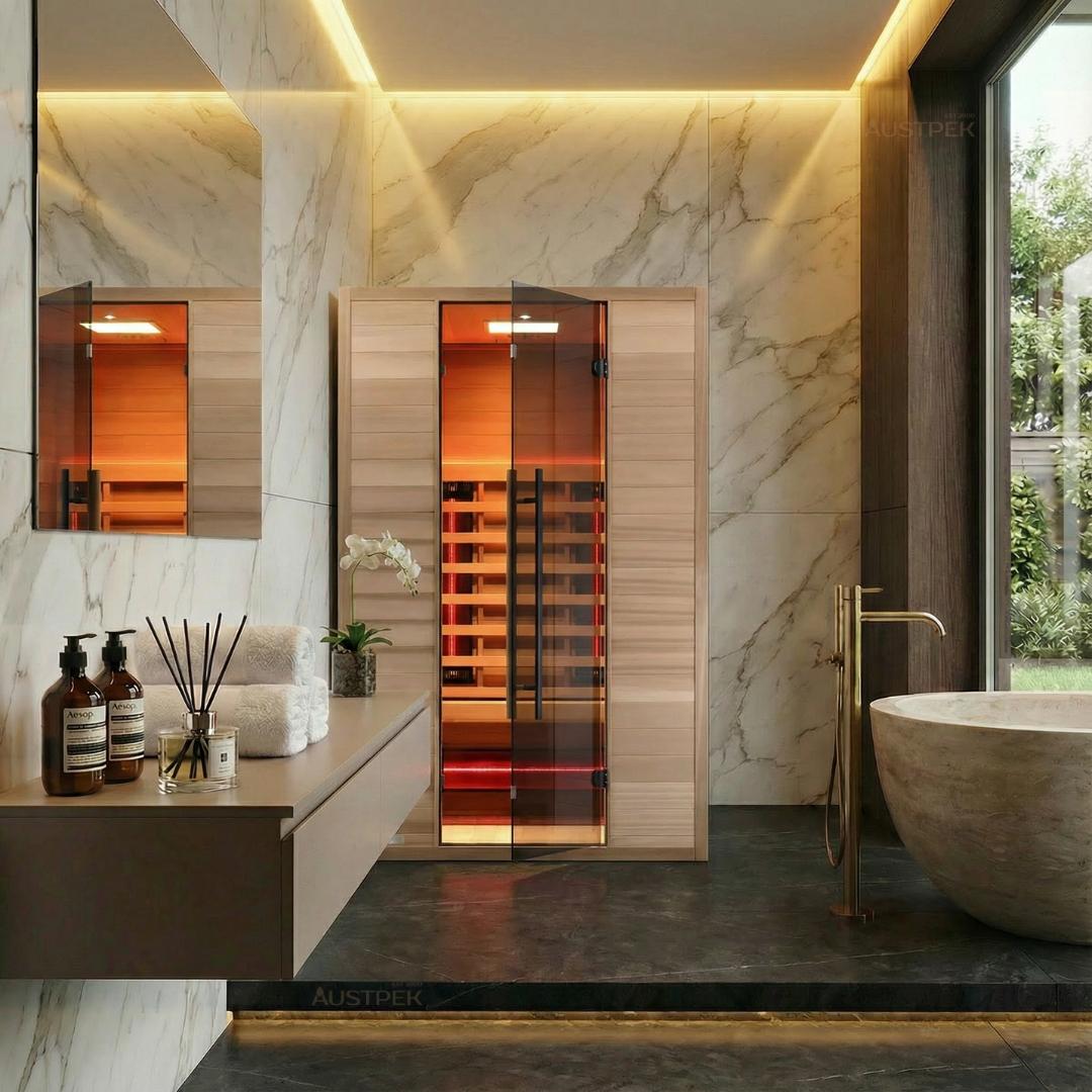 REVEL NOVA 2 PERSON FULL SPECTRUM INFRARED CEDAR SAUNA | Austpek Bathrooms