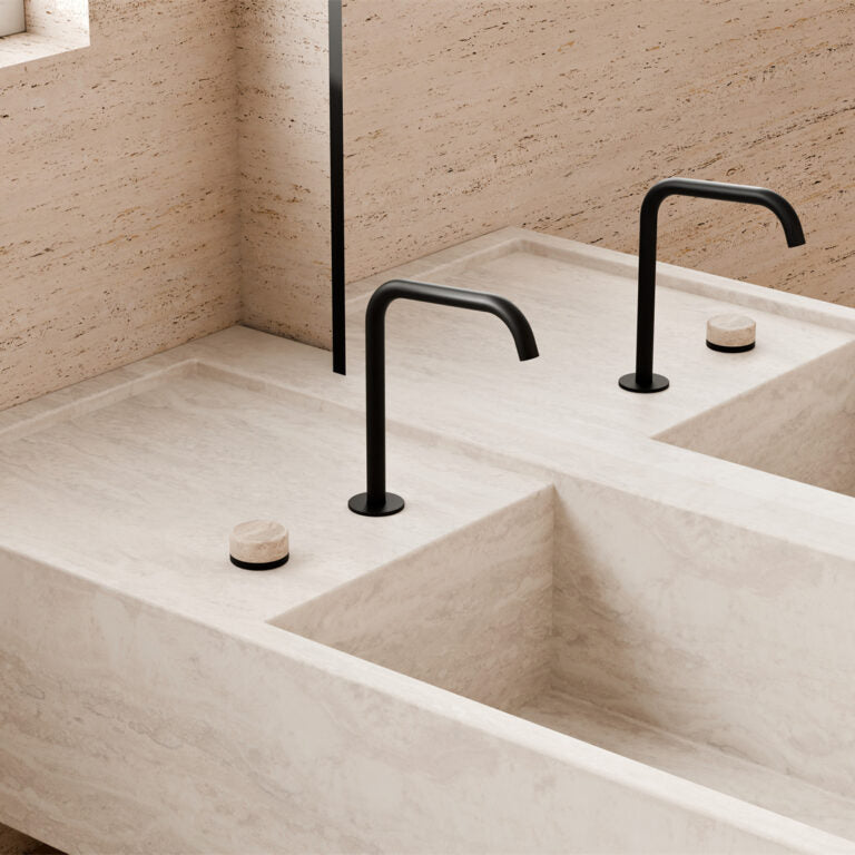 NERO SERENITY PROGRESSIVE BATH/KITCHEN MIXER EDGE SPOUT WITH ROME ...