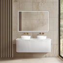 RIVA BERGEN MATTE WHITE 1200MM DOUBLE BOWL WALL HUNG VANITY | Austpek Bathrooms