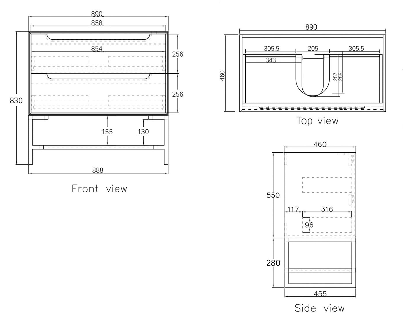 OTTI BYRON NATURAL OAK 900MM SINGLE BOWL WALL HUNG VANITY | Austpek Bathrooms