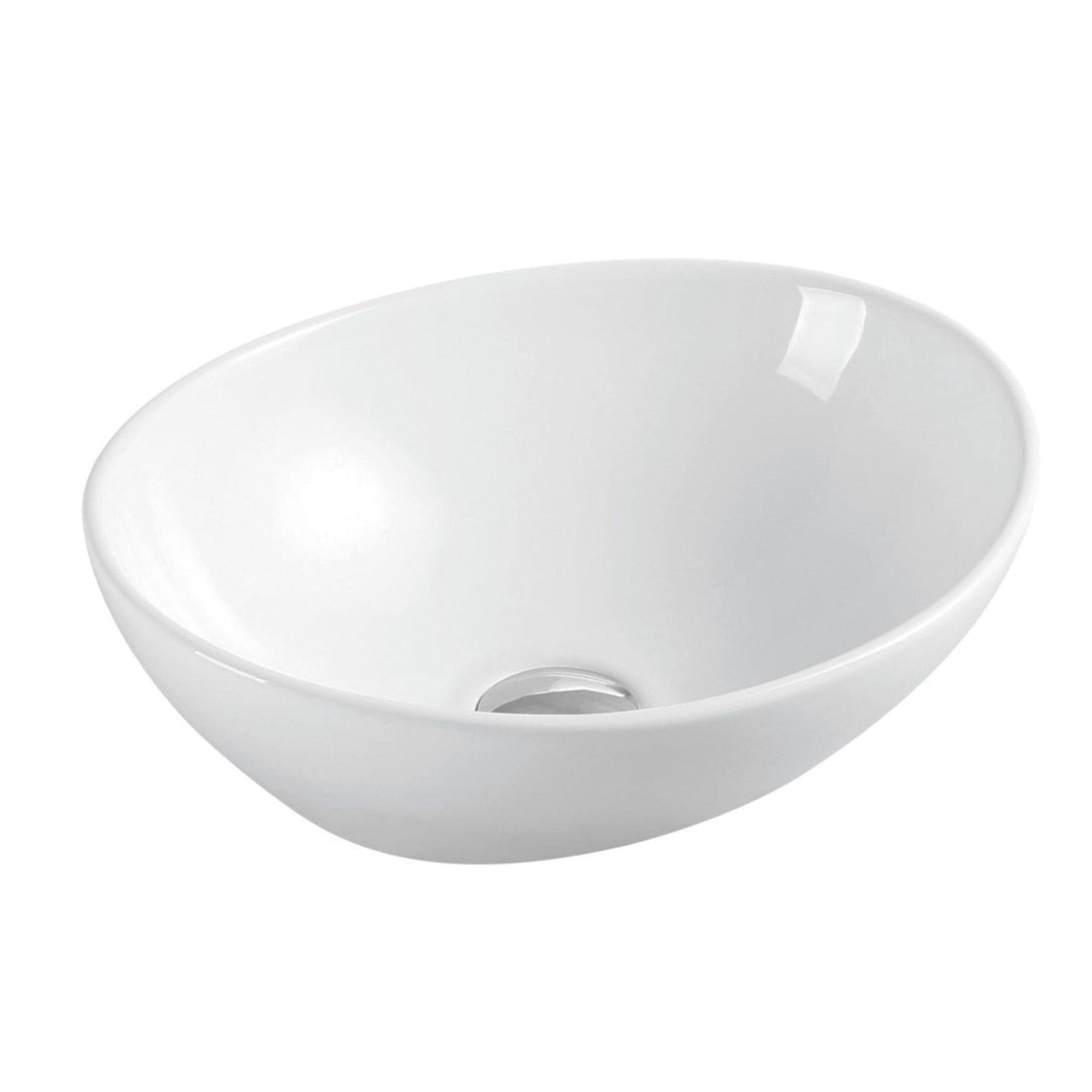 MERCIO BOAT OVAL ABOVE COUNTER BASIN GLOSS WHITE 410MM | Austpek Bathrooms