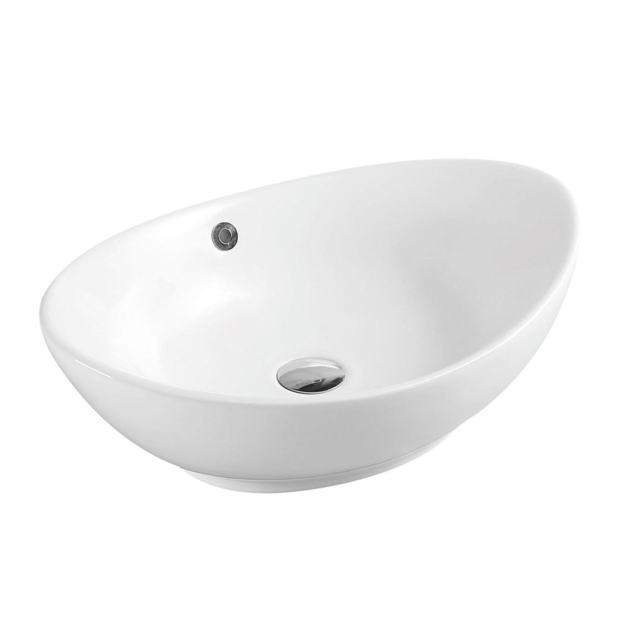 MERCIO BOAT OVAL ABOVE COUNTER BASIN GLOSS WHITE 590MM | Austpek Bathrooms