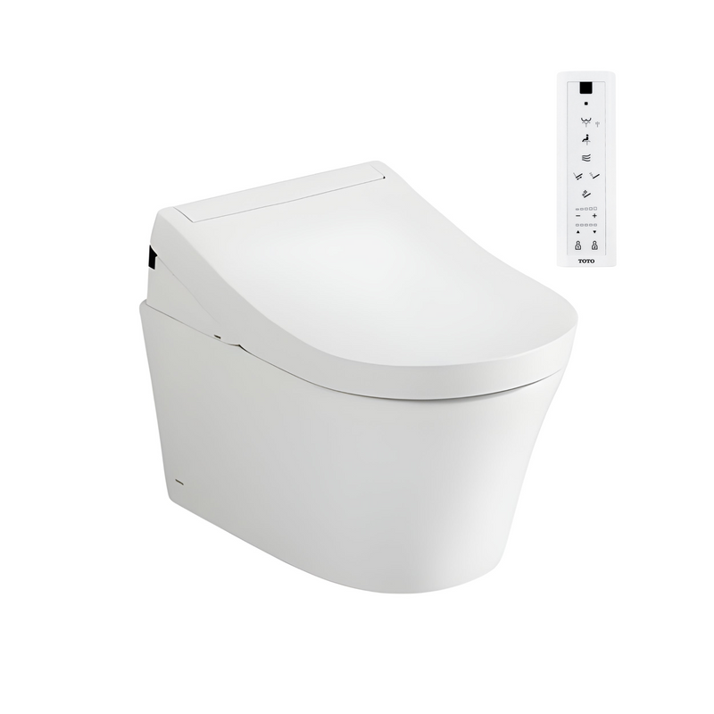 TOTO WALL HUNG RIMLESS TOILET AND S5 WASHLET W/ REMOTE CONTROL PACKAGE ...