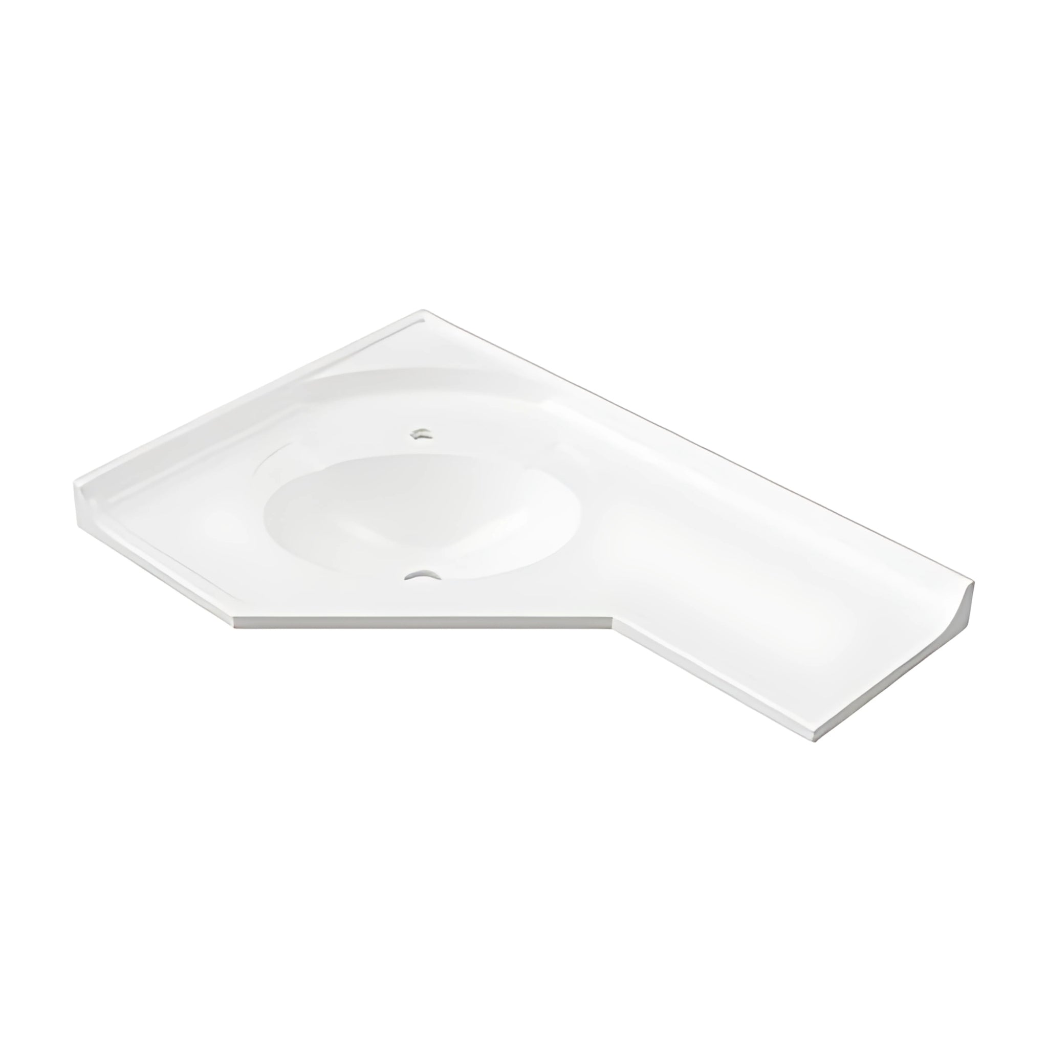 DUROCLASS SUPREME CORNER GLOSS WHITE OFFSET SINGLE BOWL UNDERMOUNT ...