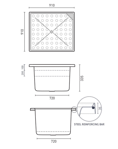 DECINA BELLA INSET SHOWER BATH GLOSS WHITE 910MM | Austpek Bathrooms