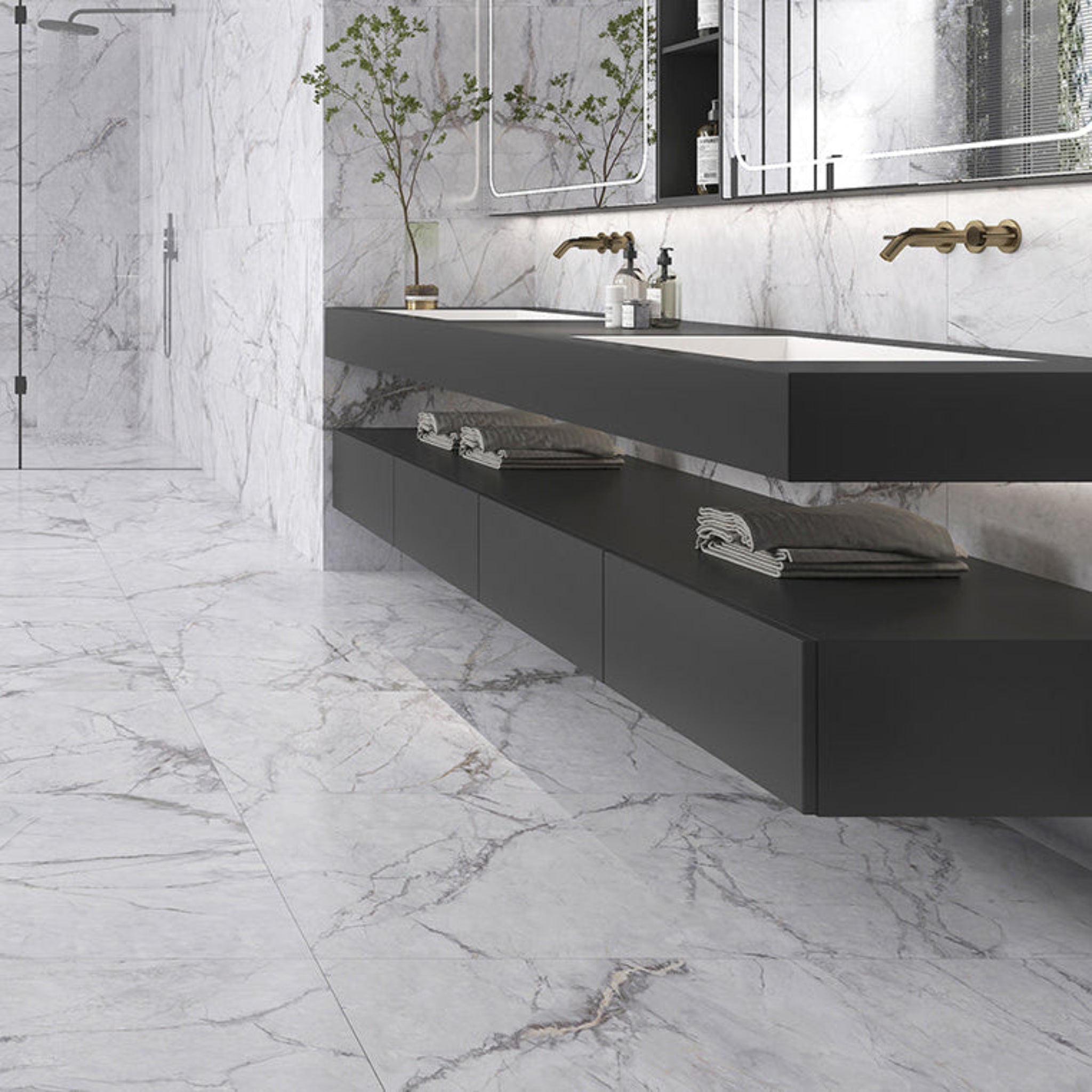 EVERSTONE ELITE MARBLE INVISIBLE GRIGIO MATTE 600X600MM SQUARE TILE ...