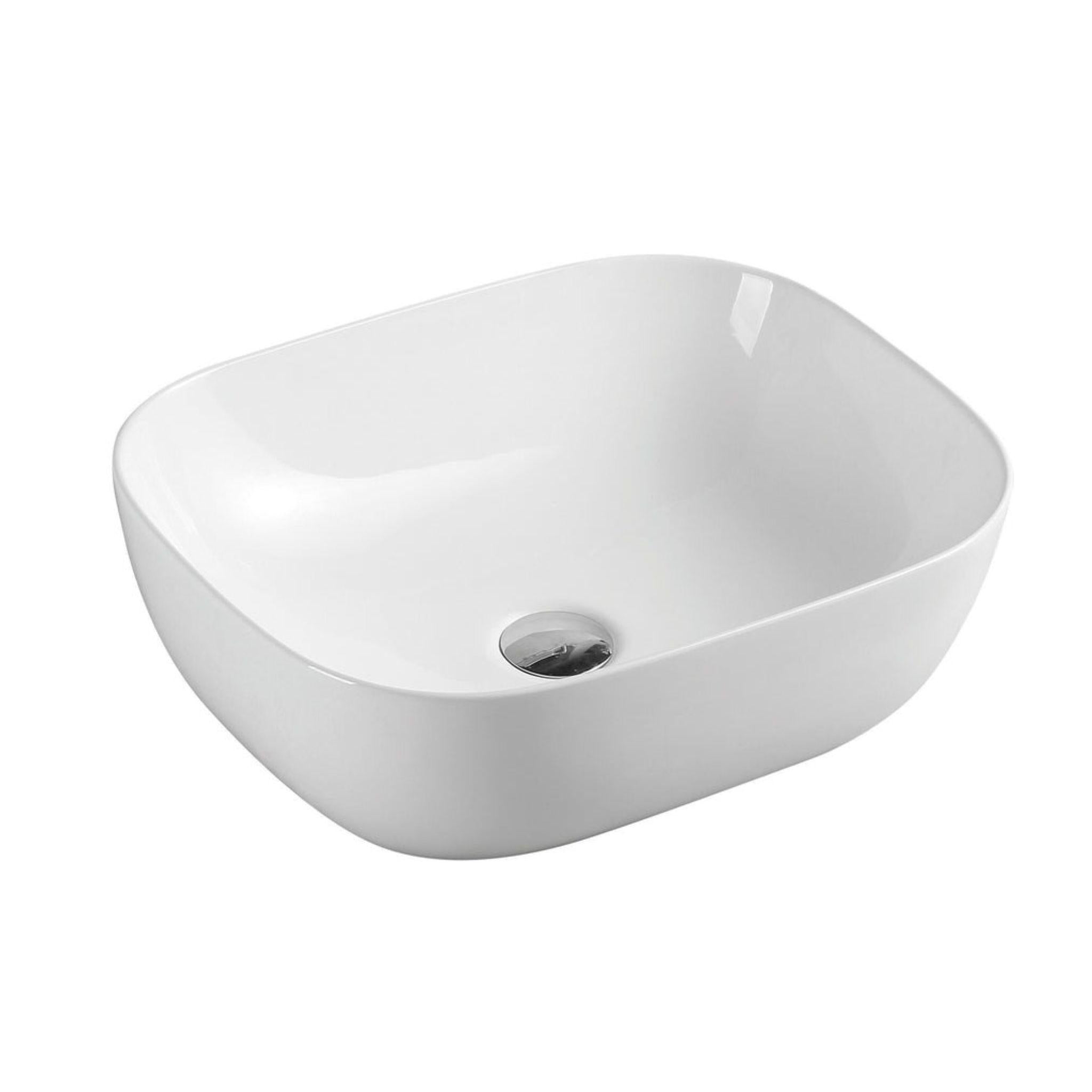 MERCIO EVEA OVAL ABOVE COUNTER BASIN GLOSS WHITE 490MM | Austpek Bathrooms