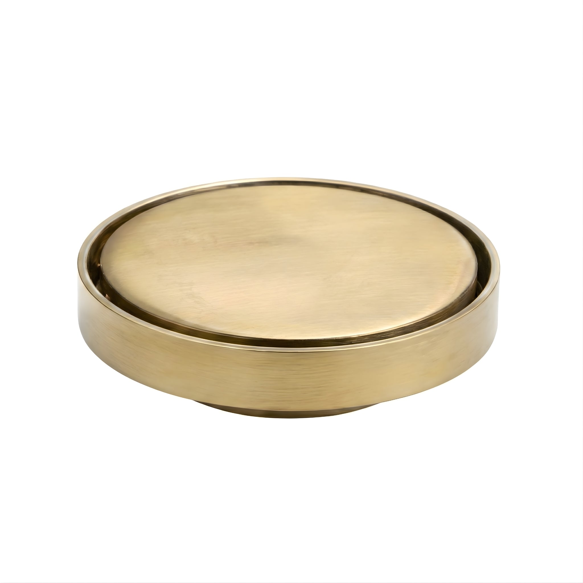 INFINITY ROUND TILE INSERT FLOOR DRAIN 115MM GOLD | Austpek Bathrooms