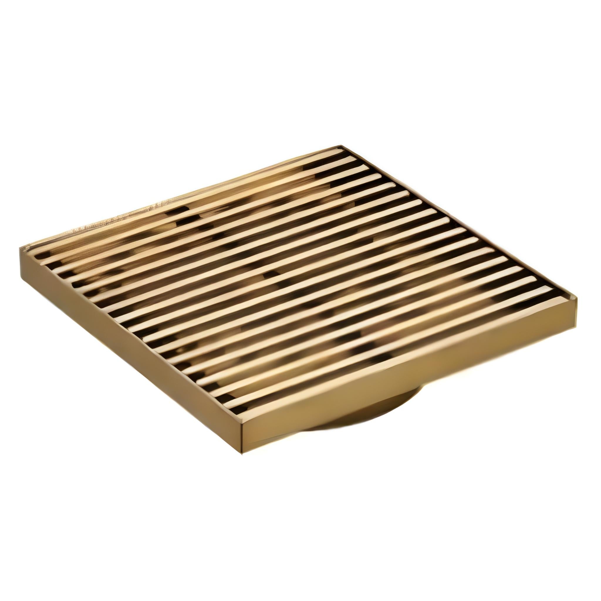 INFINITY GRILLS SQUARE TILE INSERT FLOOR DRAIN 115MM GOLD | Austpek ...