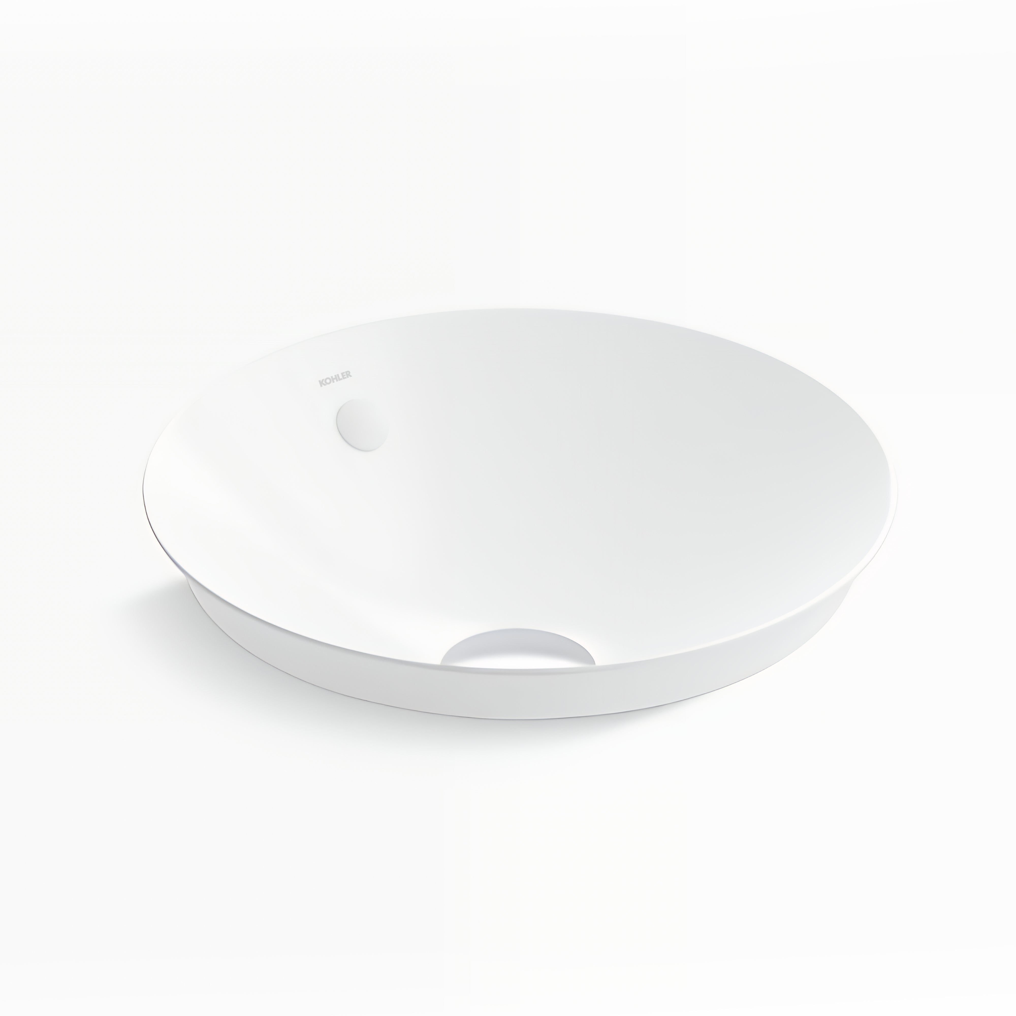KOHLER VEIL ROUND SEMI INSET BASIN WHITE 425MM | Austpek Bathrooms