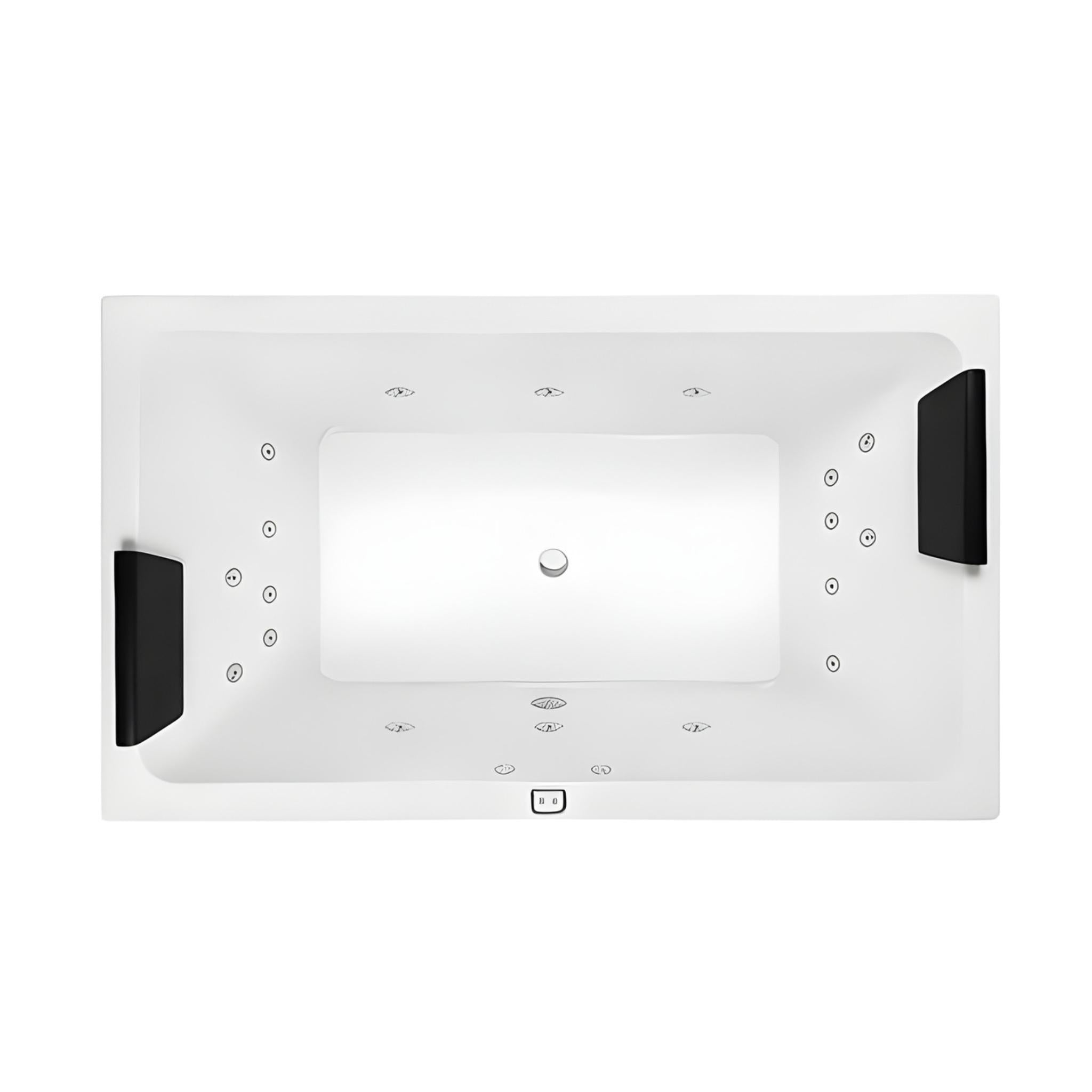 DECINA LAGO INSET CONTOUR SPA BATH GLOSS WHITE 1795MM WITH 18-JETS ...