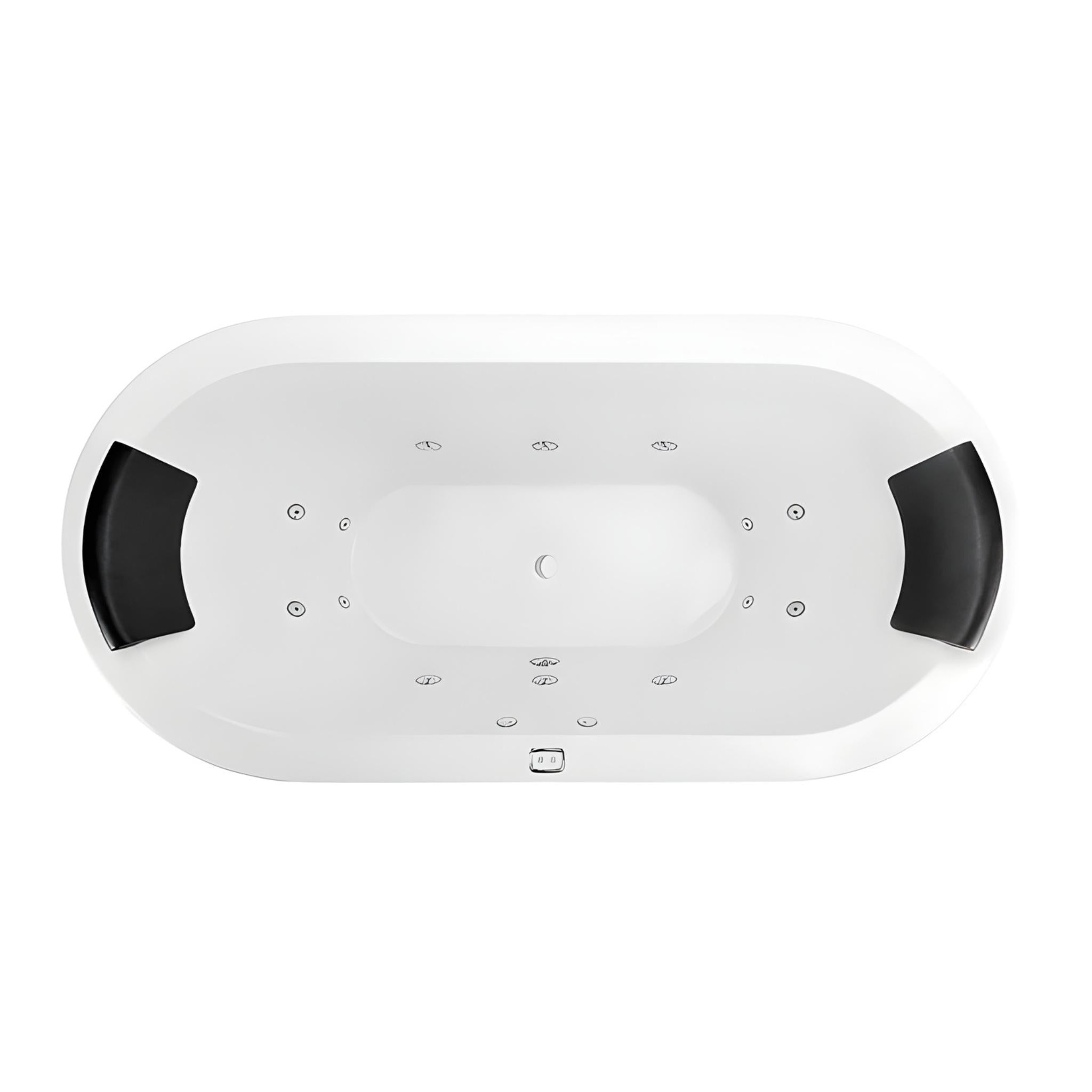 DECINA MINTORI FREESTANDING CONTOUR SPA BATH GLOSS WHITE 1790MM WITH 14 ...
