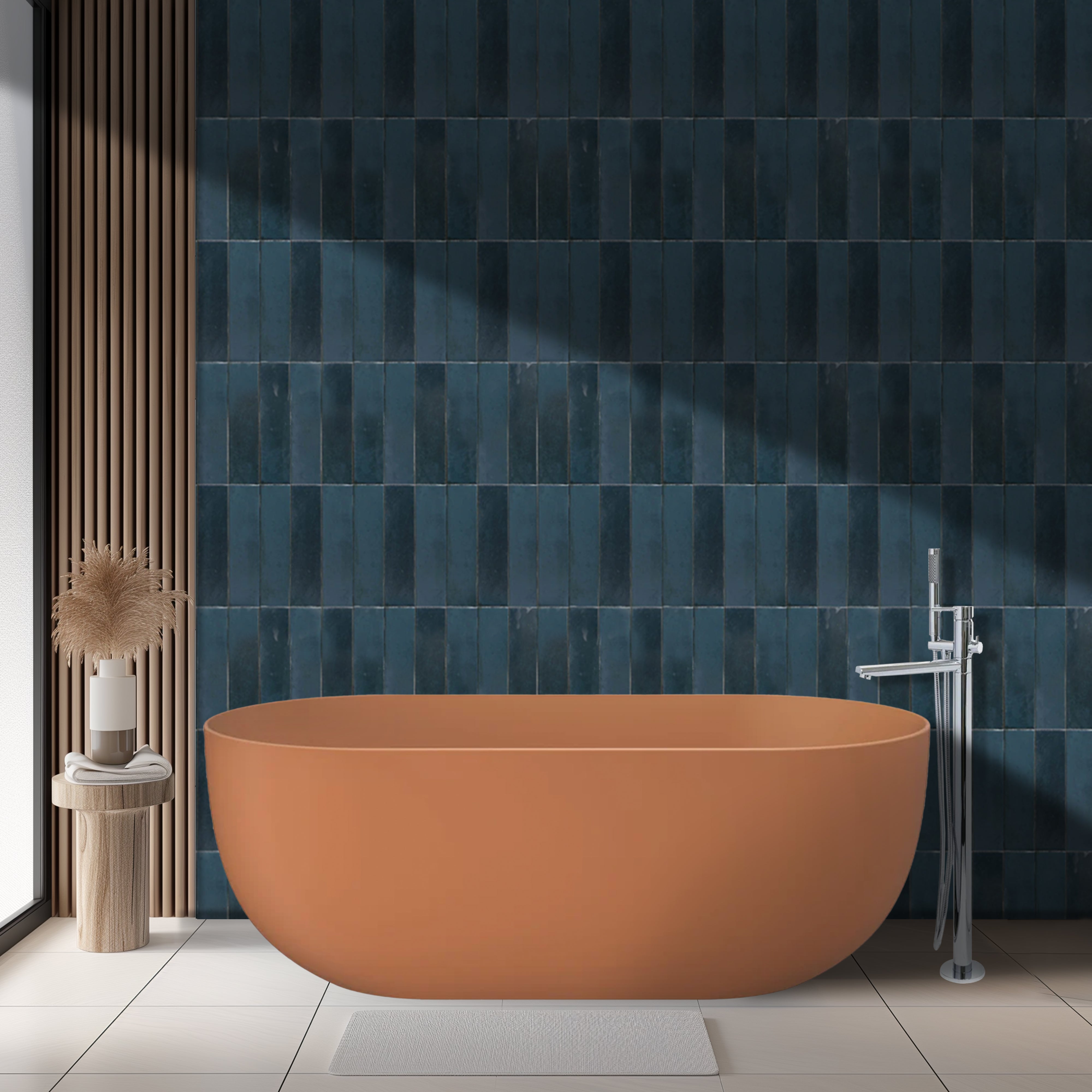 LINSOL NORA FREESTANDING BATHTUB OUTBACK ORANGE (AVAILABLE IN 1500MM ...