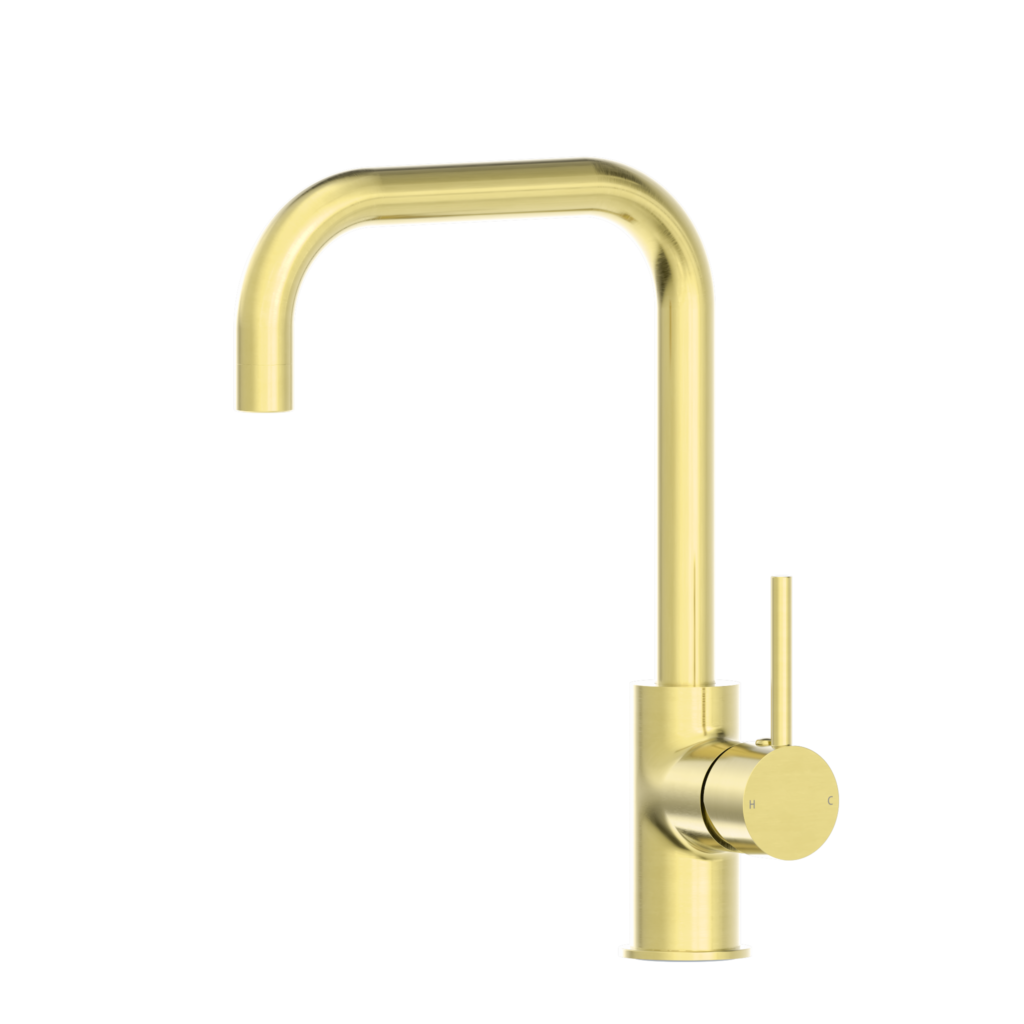 NERO DOLCE LEAD FREE KITCHEN MIXER SQUARE SHAPE 320MM BRUSHED GOLD ...