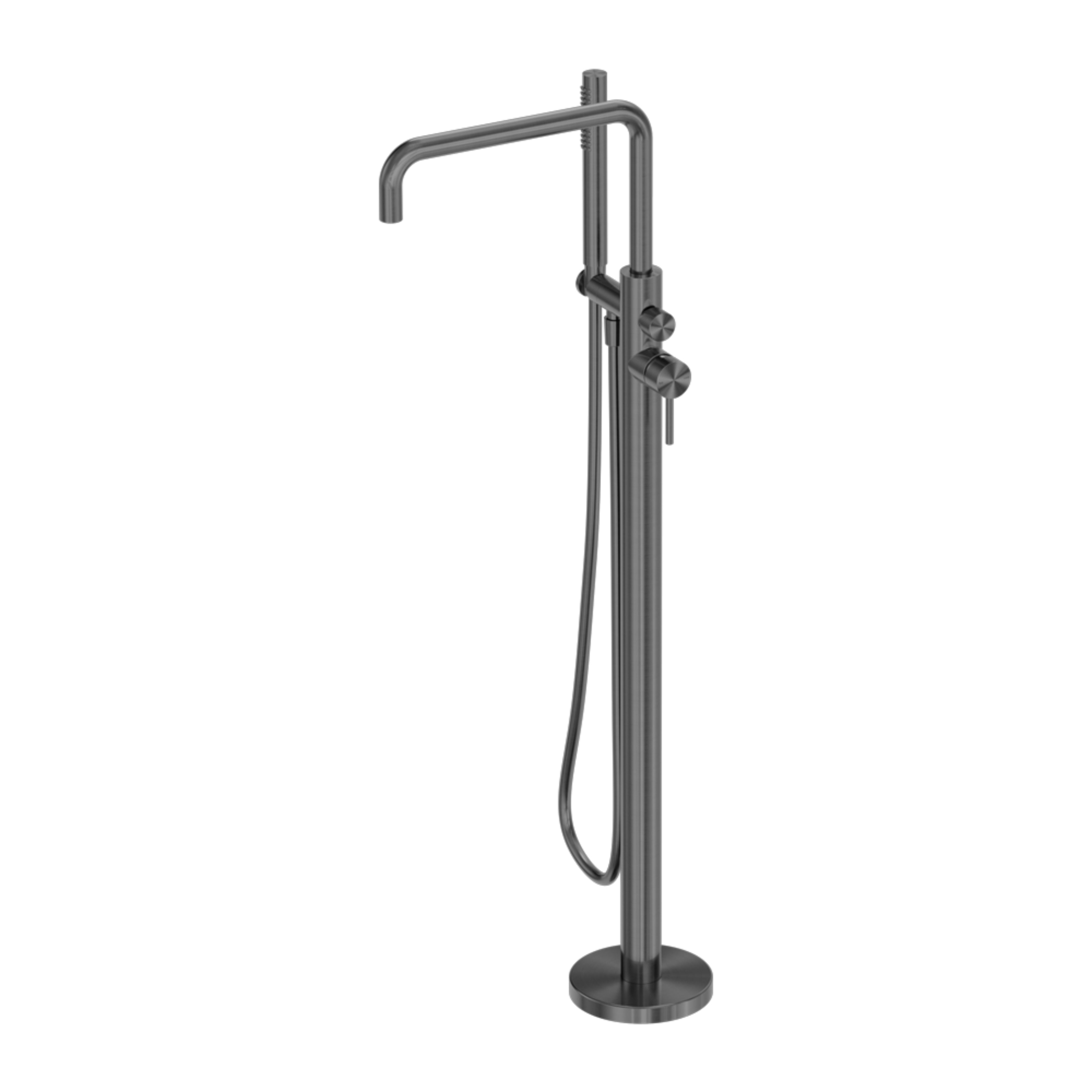 NERO ZEN FREESTANDING BATH MIXER GRAPHITE | Austpek Bathrooms