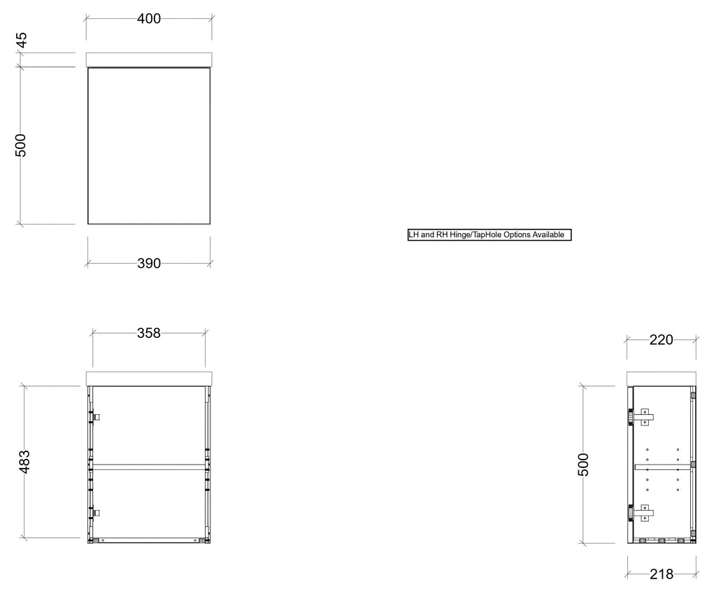 TIMBERLINE OLLIE SPACE SAVING SINGLE BOWL CUSTOM WALL HUNG VANITY ...