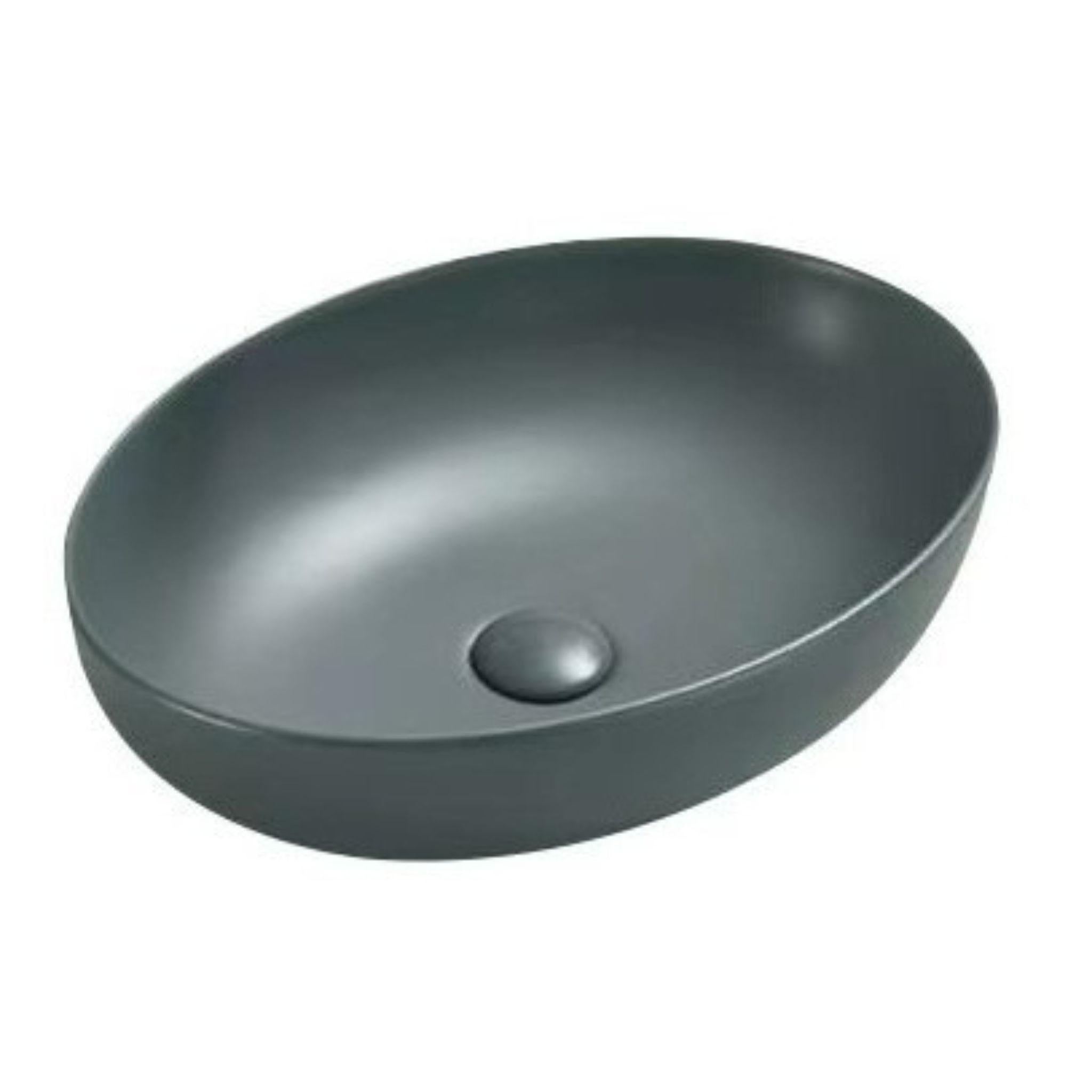 POSEIDON ORIA ABOVE COUNTER BASIN DARK MATTE GREY 520MM | Austpek Bathrooms