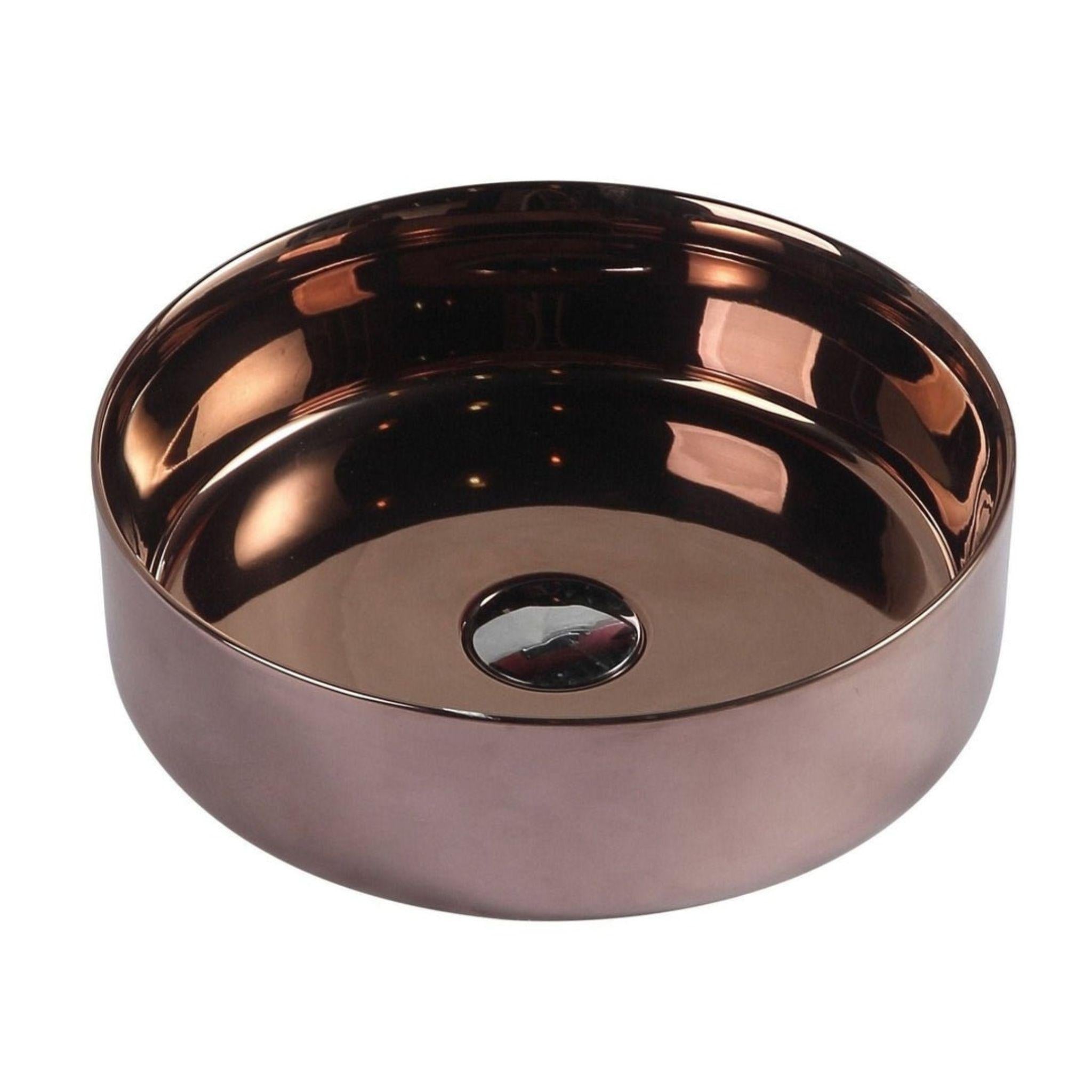 MERCIO SASSO ROUND ABOVE COUNTER BASIN POSH GOLD 355MM | Austpek Bathrooms