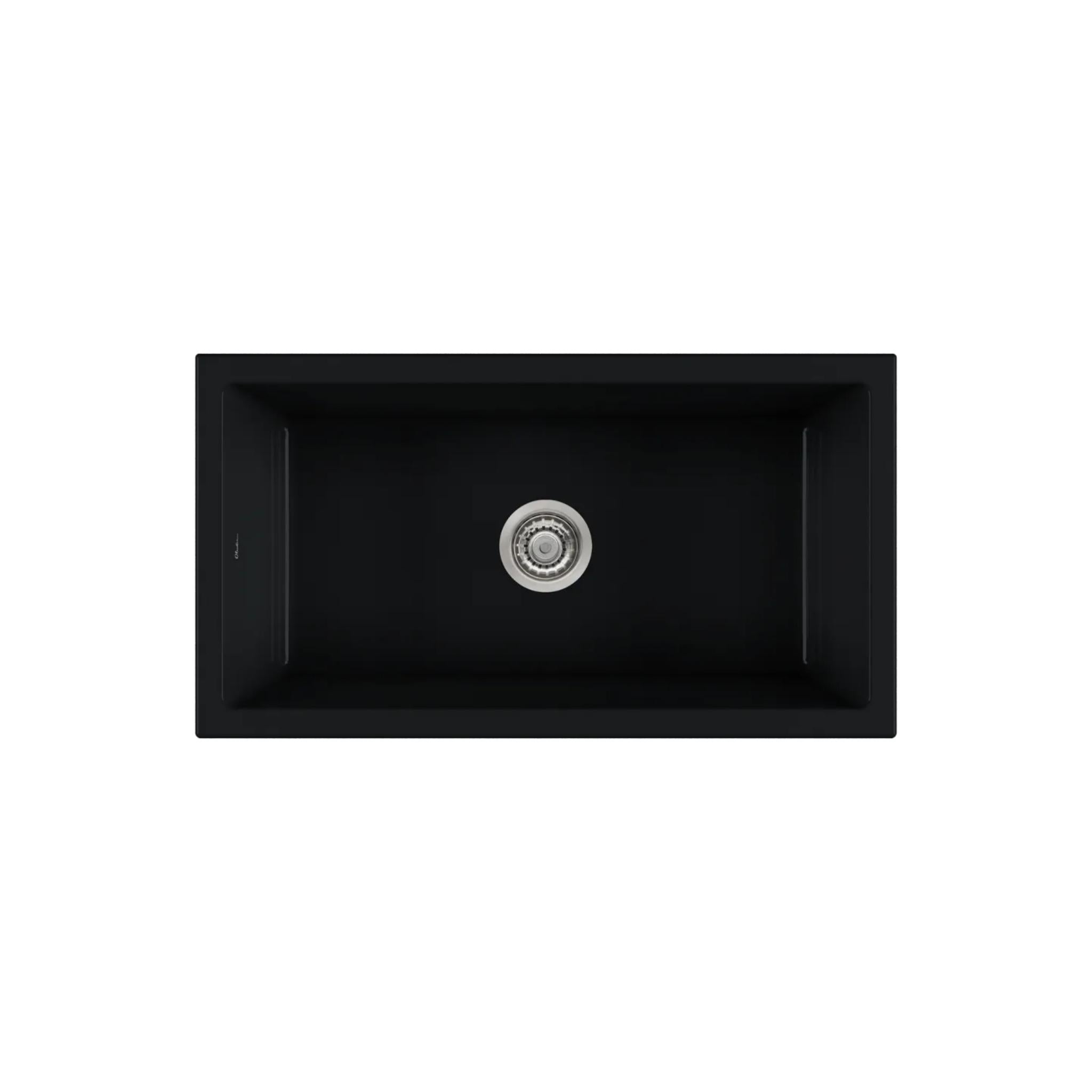 OLIVERI SICILY FARMHOUSE SINGLE BOWL FIRECLAY KITCHEN SINK MATTE BLACK ...
