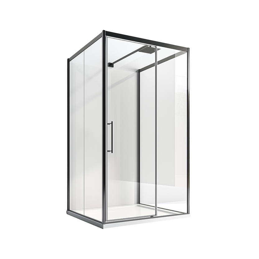 NERO ROUND METAL PROJECT SHOWER RAIL 692MM GUN METAL | Austpek Bathrooms