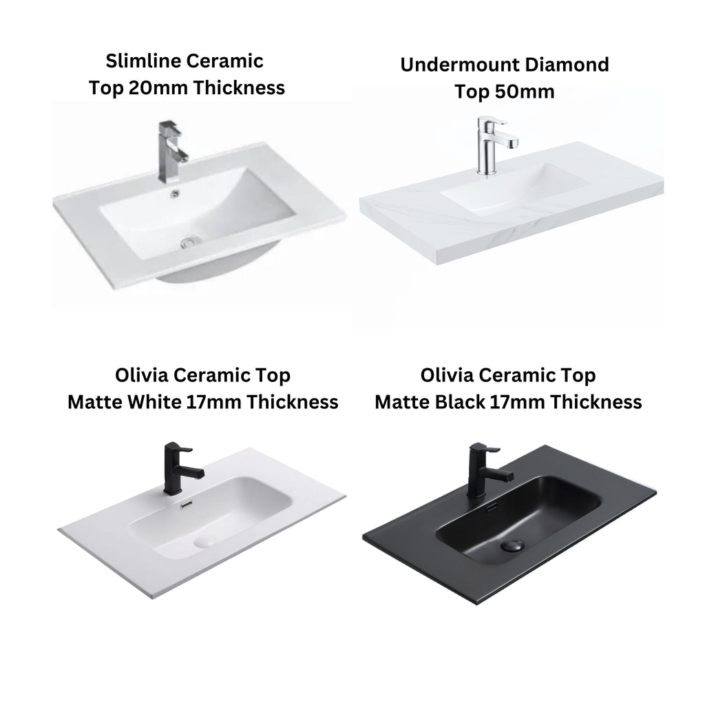 CETO AVALON MATTE WHITE 750MM SINGLE BOWL WALL HUNG VANITY | Austpek Bathrooms