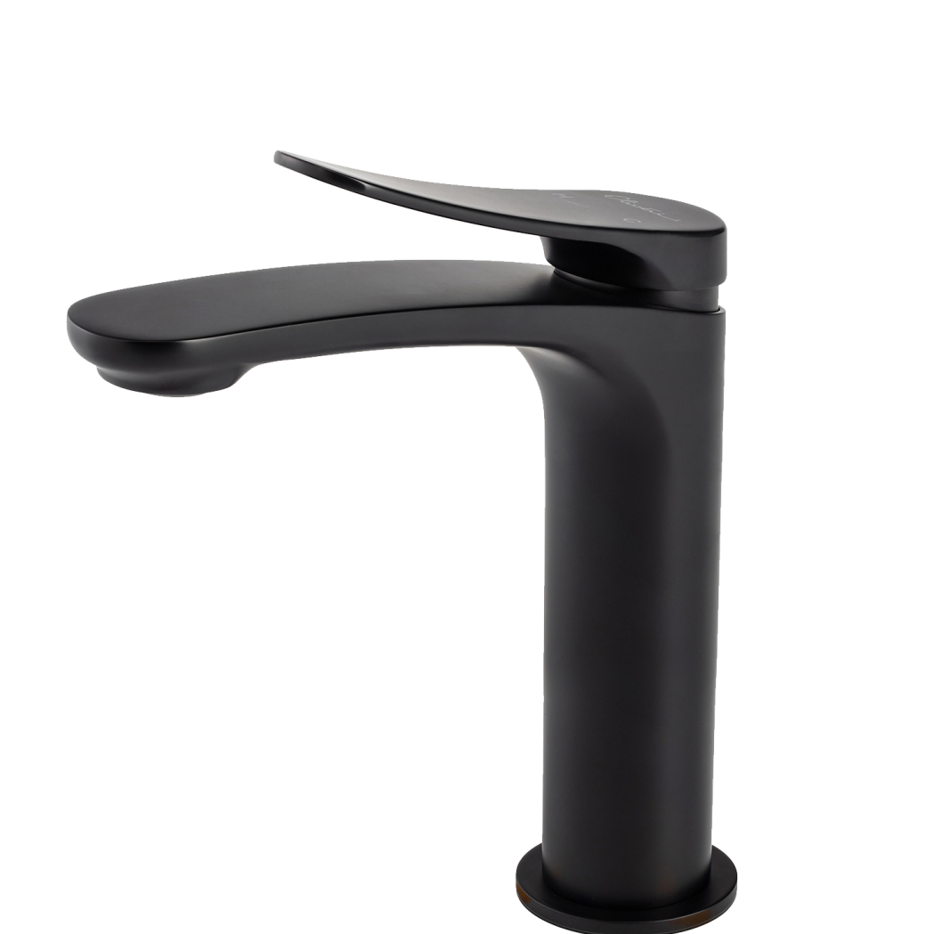 OLIVERI VERONA LEAD FREE BASIN MIXER 194MM MATTE BLACK | Austpek Bathrooms