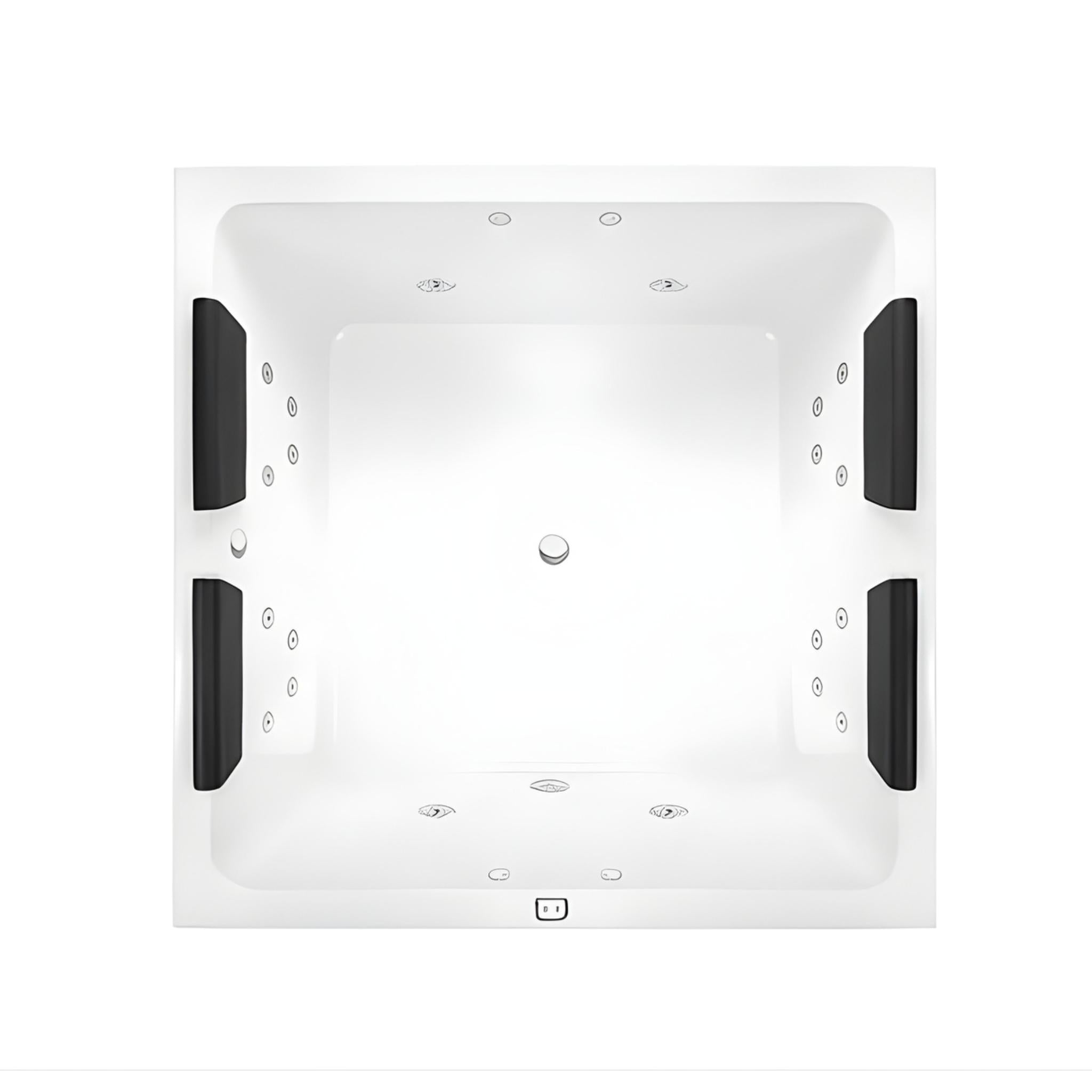 DECINA VENICE INSET CONTOUR SPA BATH GLOSS WHITE 1400MM WITH 20-JETS ...