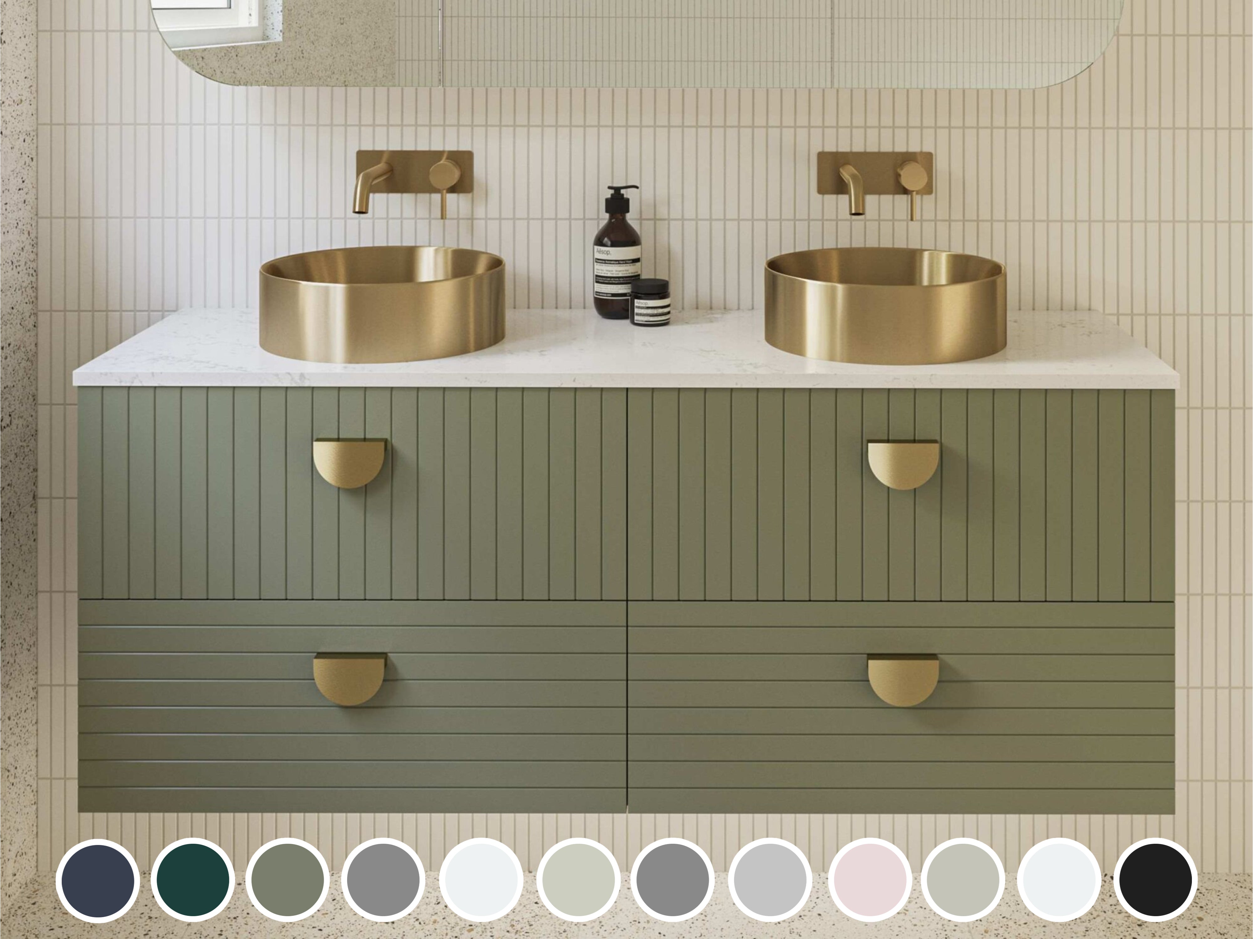 TIMBERLINE HENLEY CUSTOM WALL HUNG VANITY (ALL SIZING) | Austpek Bathrooms