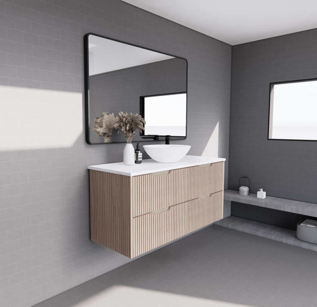 RIVA BALI AMERICAN OAK 1200MM SINGLE BOWL WALL HUNG VANITY | Austpek Bathrooms