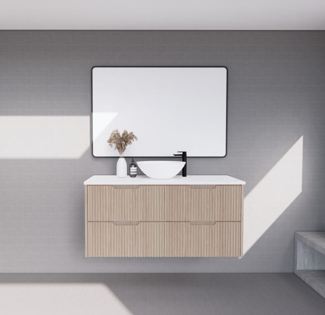 RIVA BALI AMERICAN OAK 1200MM SINGLE BOWL WALL HUNG VANITY | Austpek Bathrooms