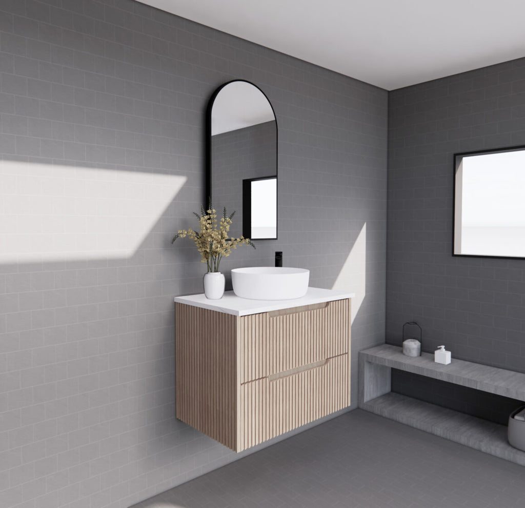 RIVA BALI AMERICAN OAK 750MM SINGLE BOWL WALL HUNG VANITY | Austpek Bathrooms