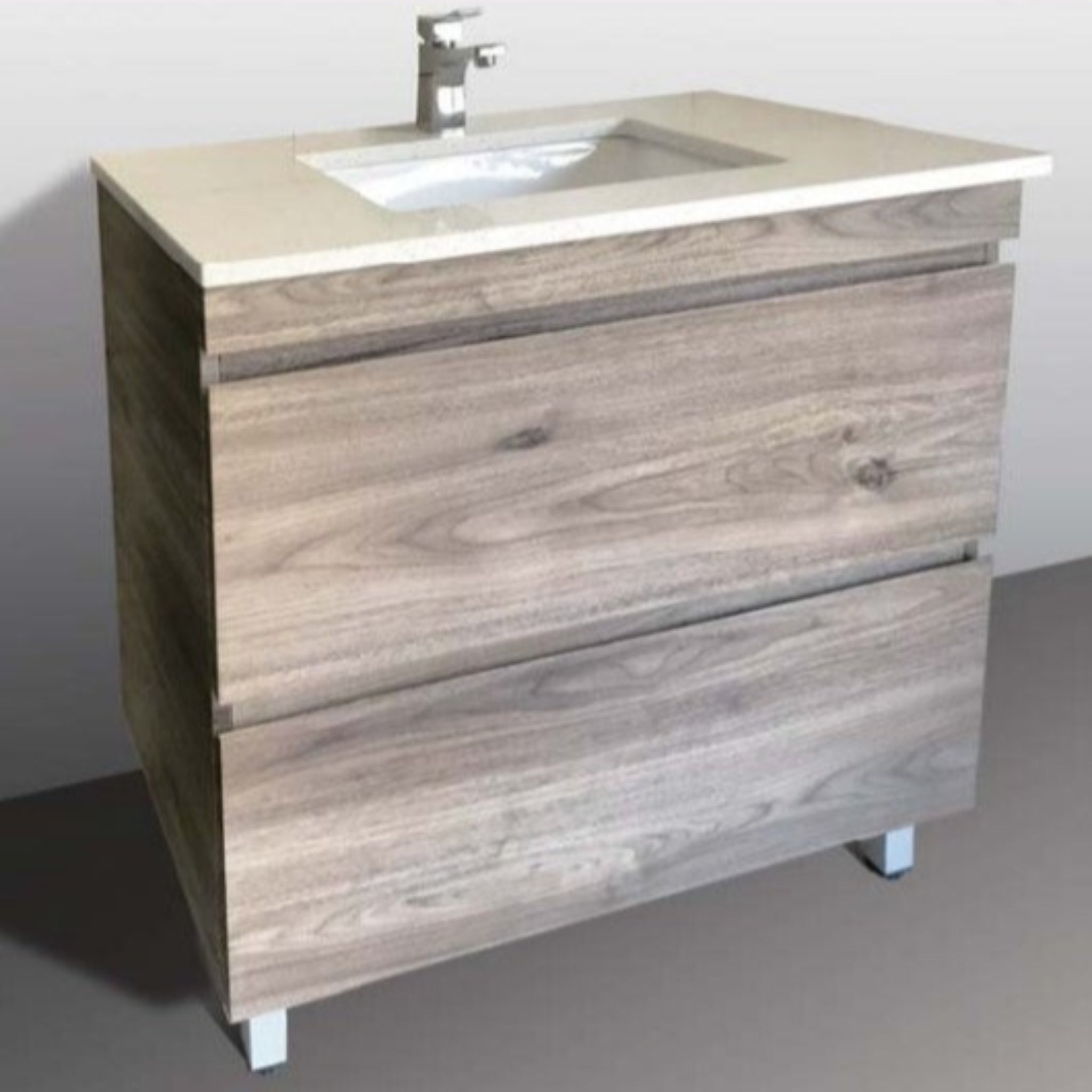 BTH SDL UNIVERSAL OAK GREY 750MM SINGLE BOWL FLOOR STANDING VANITY ...